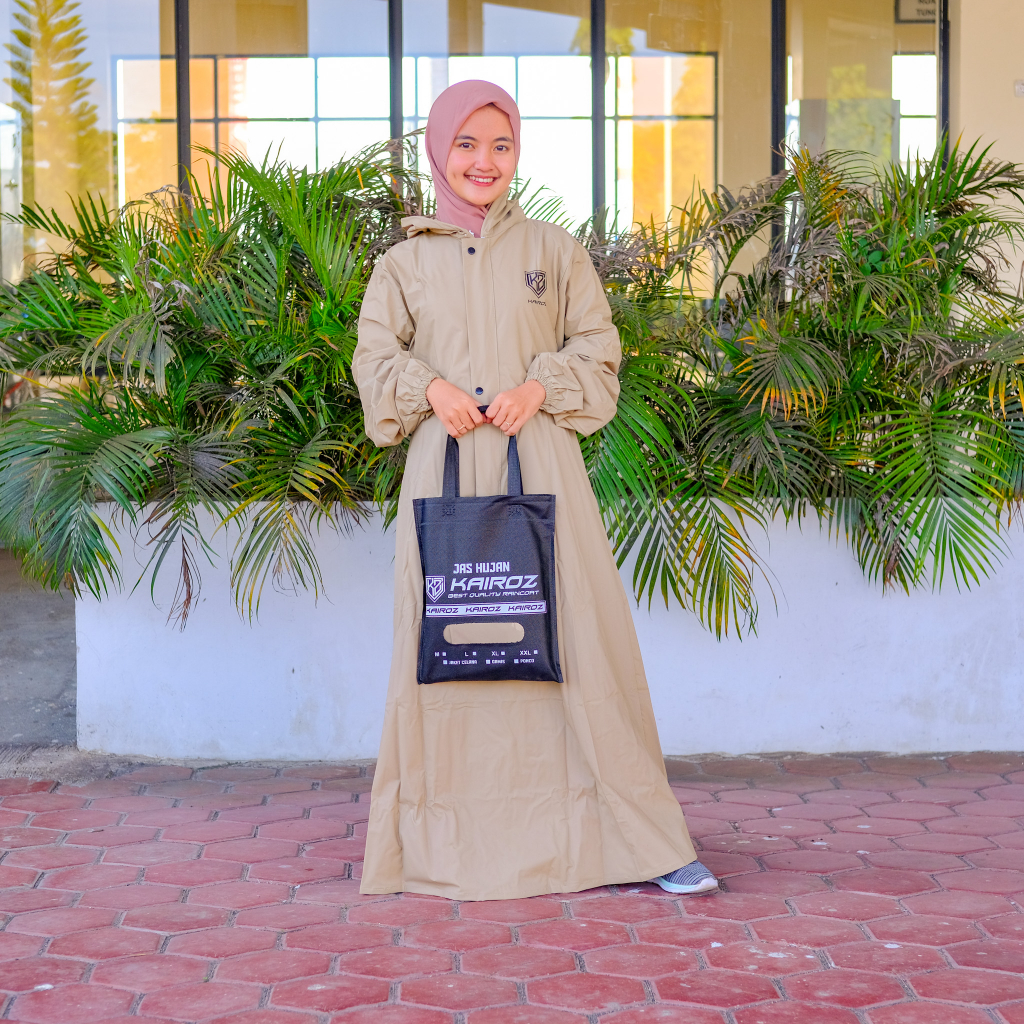 Jual Jas Hujan Wanita Muslimah Model Gamis by KAIROZ Bahan PVC 0,25 ...