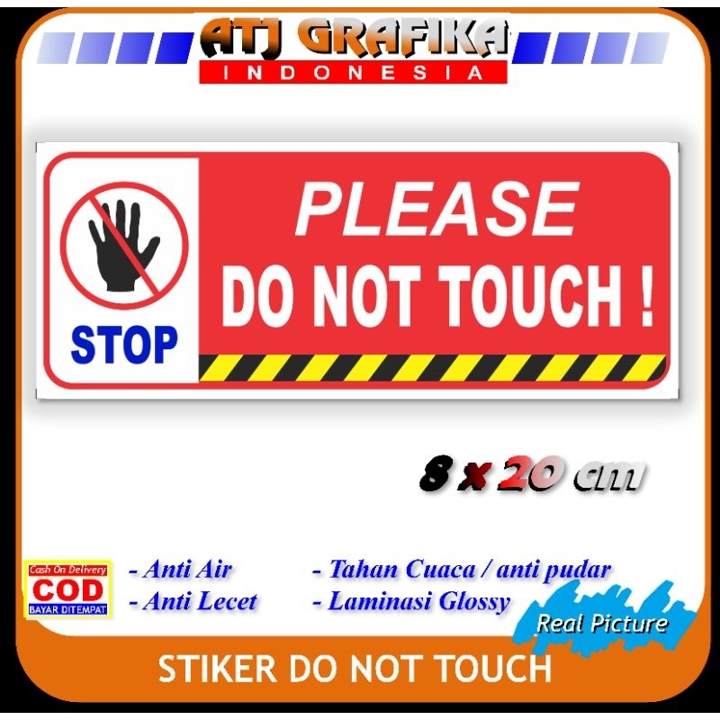 Jual stiker please do not touch jangan diganggu sticker keamanan ...