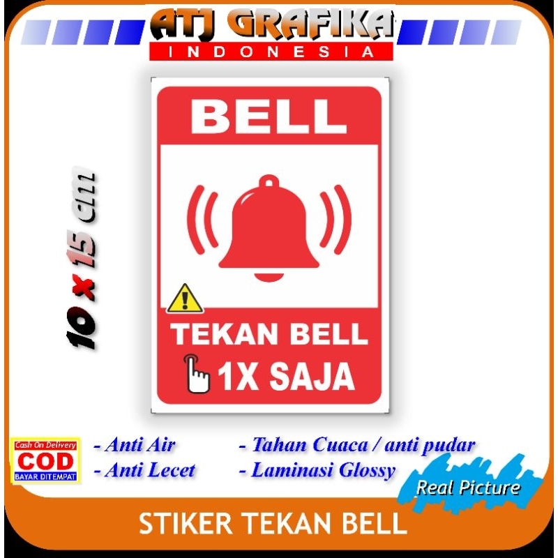 Jual Stiker new tekan bell peringatan tamu hadir sticker alarm rumah ...