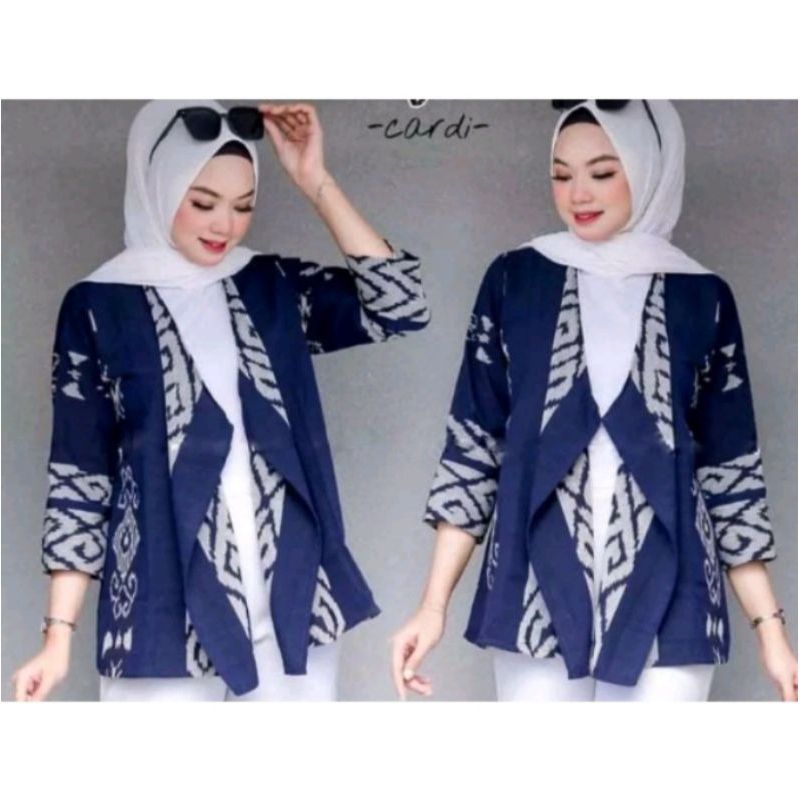 Jual blazer tenun motif Toraja navy B 02 outwear fashion etnik | Shopee ...