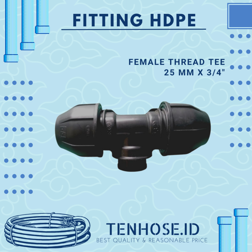 Jual Fitting HDPE Female Thread Tee Ukuran 25 MM × 3/4" Inch | Shopee ...