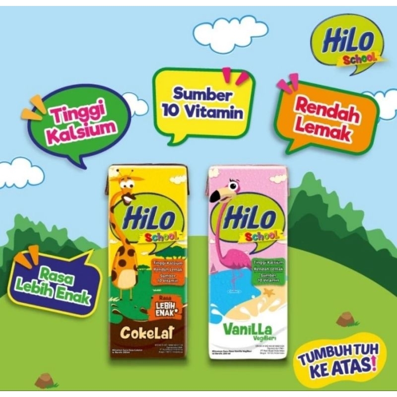Jual hilo school 200 ml siap minum tinggi nutrisi | Shopee Indonesia