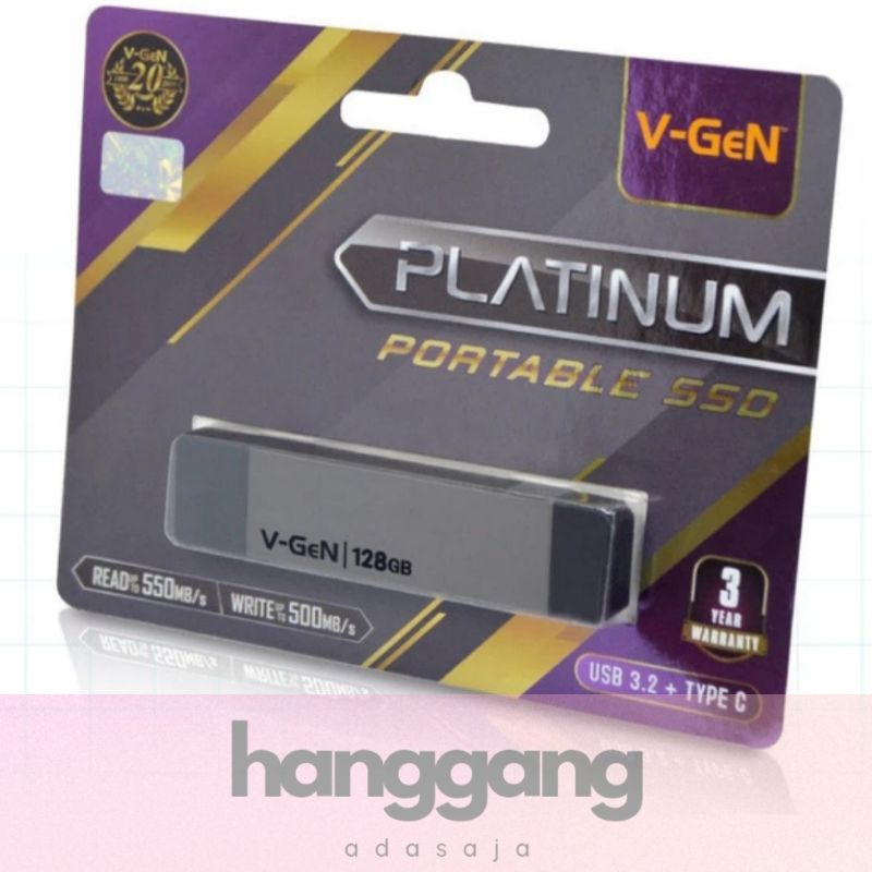 Jual SSD PORTABLE TERMURAH Vgen usb type C platinum 128GB 256GB 512GB ...
