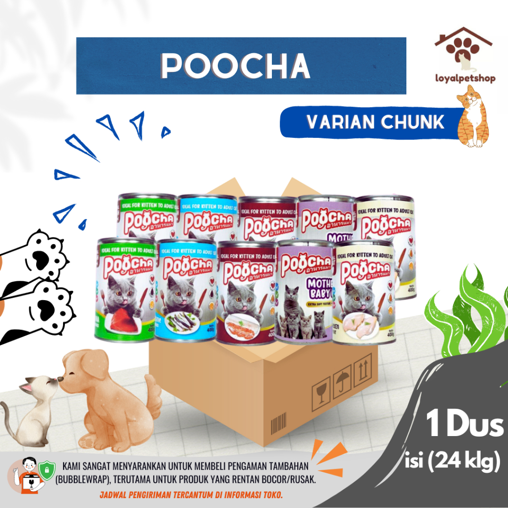 Jual Makanan Kucing - Poocha Kaleng 400gr All Variant 1DUS 24PCS ...