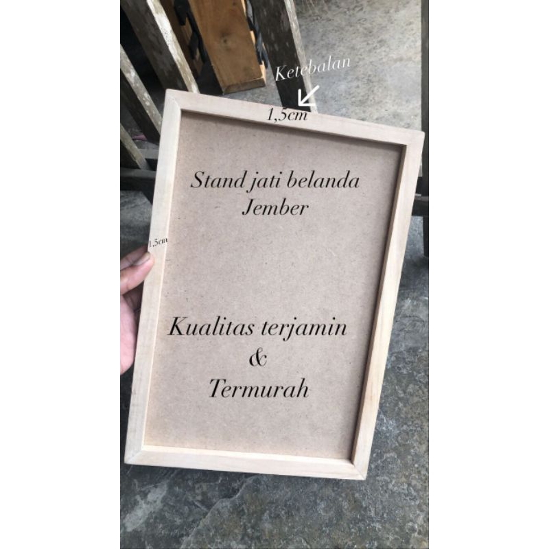 Jual Pigura kayu (20x20cm) frame foto kayu mininalis/pigura akrilik ...