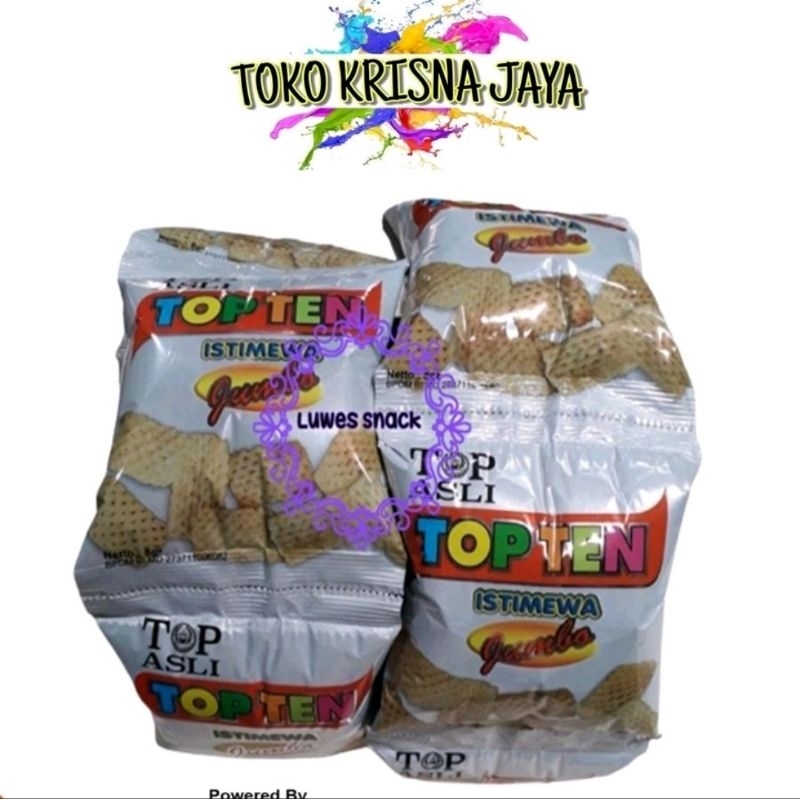 Jual SNACK JADUL TOP TEN ISTIMEWA JUMBO KEMASAN 1 RENCENG ISI 10 PCS X ...