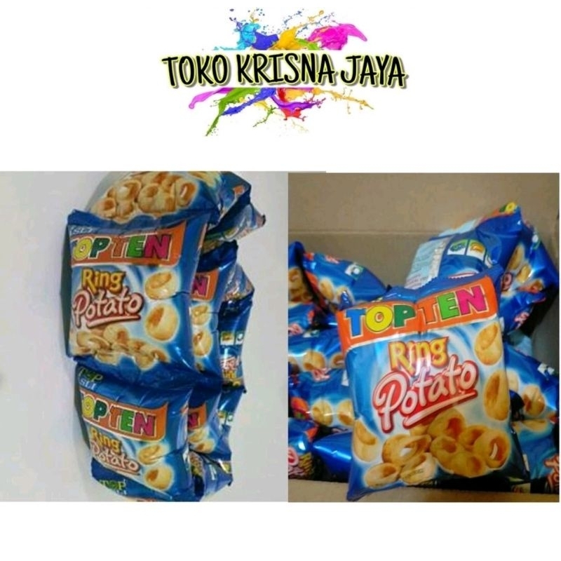 Jual SNACK JADUL TOP TEN RING KEMASAN 1 RENCENG ISI 10 PCS X 8 GR ...