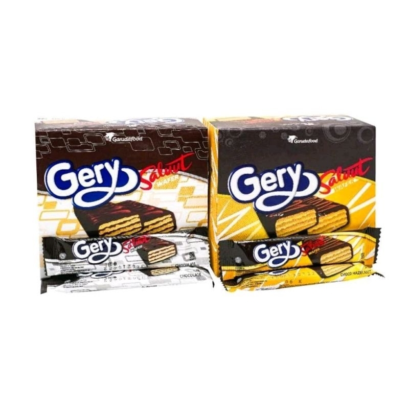 Jual GERY SALUUT COKELAT | WAFER KELAPA | CHOCO HAZELNUT NETTO 24 PCS X ...