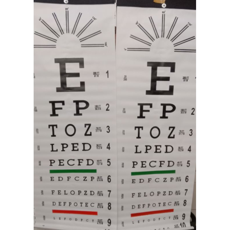 Jual snellen kain huruf dan angka/alat cek mata optik | Shopee Indonesia