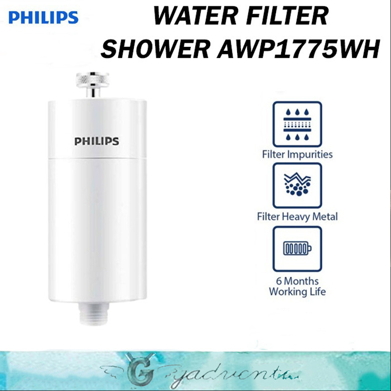 Jual Philips Water Purifier Shower Filter 3-Stage Water Softener ...