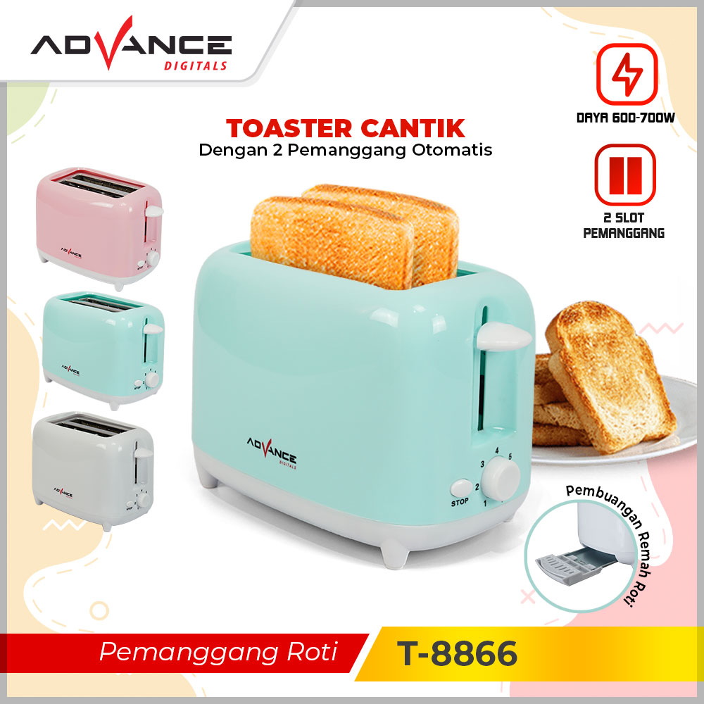 Jual Pemanggang Roti Bakar Sandwich Otomatis Advance Toaster T8866 ...