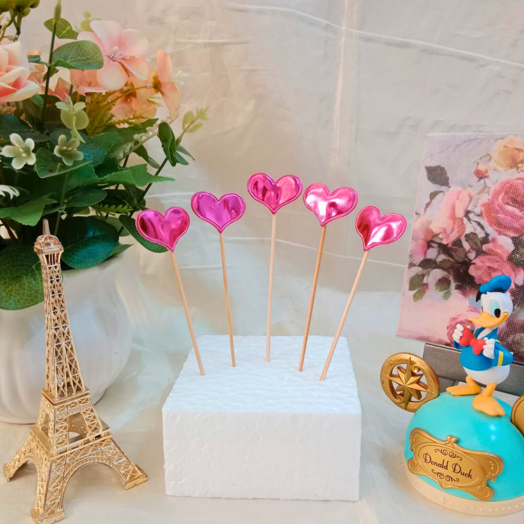 Jual Topper Hiasan Kue Cake Ulang Tahun Metallic Bintang, Hati, dan ...