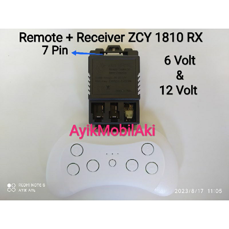 Jual Remote + Receiver ZCY 1810 RX 7Pin 6 Volt & 12 Volt | Shopee Indonesia