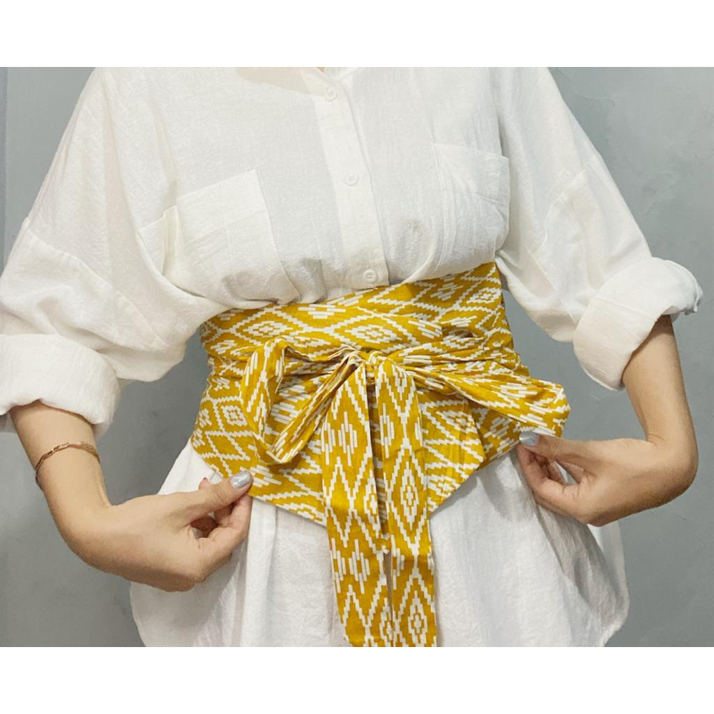 Jual obi belt batik jumputan terlaris termurah ikat pinggang wanita ...