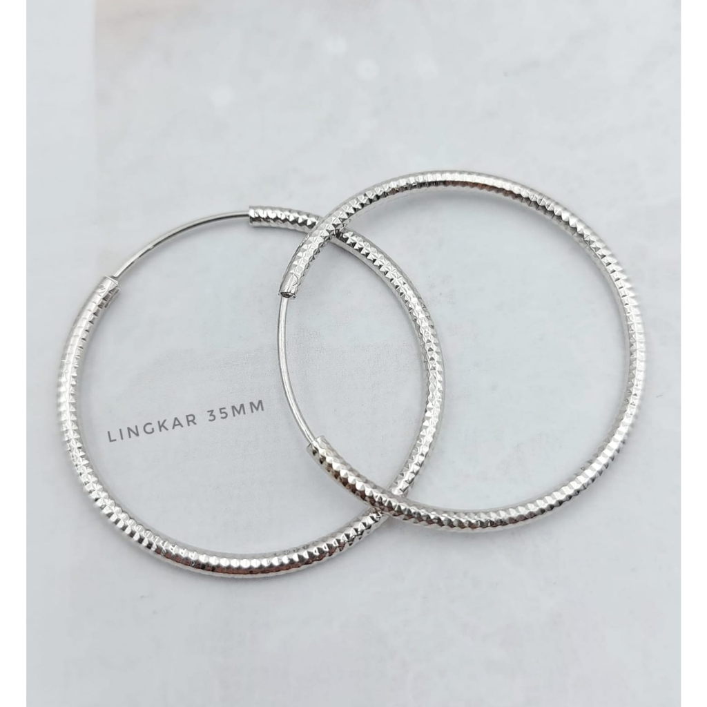 Jual ANTING BULAT GIPSY PREMIUM WARNA PUTIH MODEL VINTAGE KOREA ...