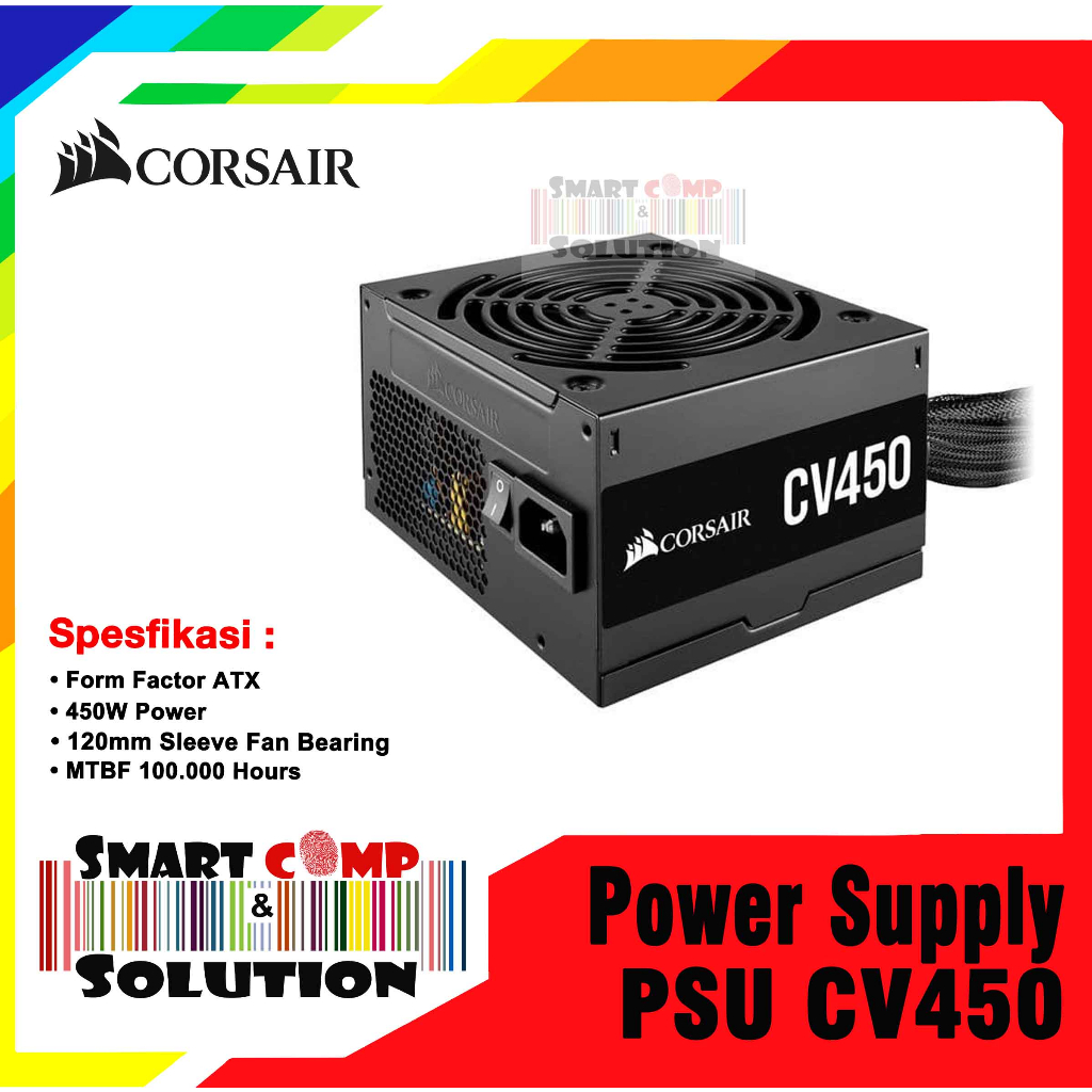Jual Power Supply Komputer PSU Corsair CV450 - 450W 80+ Bronze Power ...