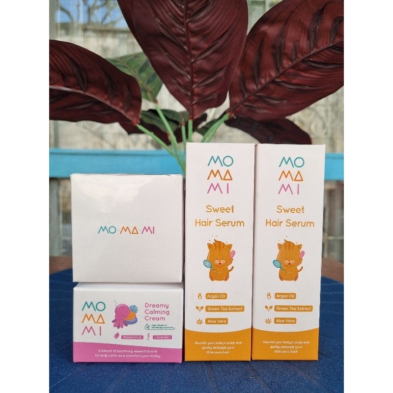 Jual Momami Dreamy Calming Cream 50 g/ Momami Sweet Hair Serum 100 g ...