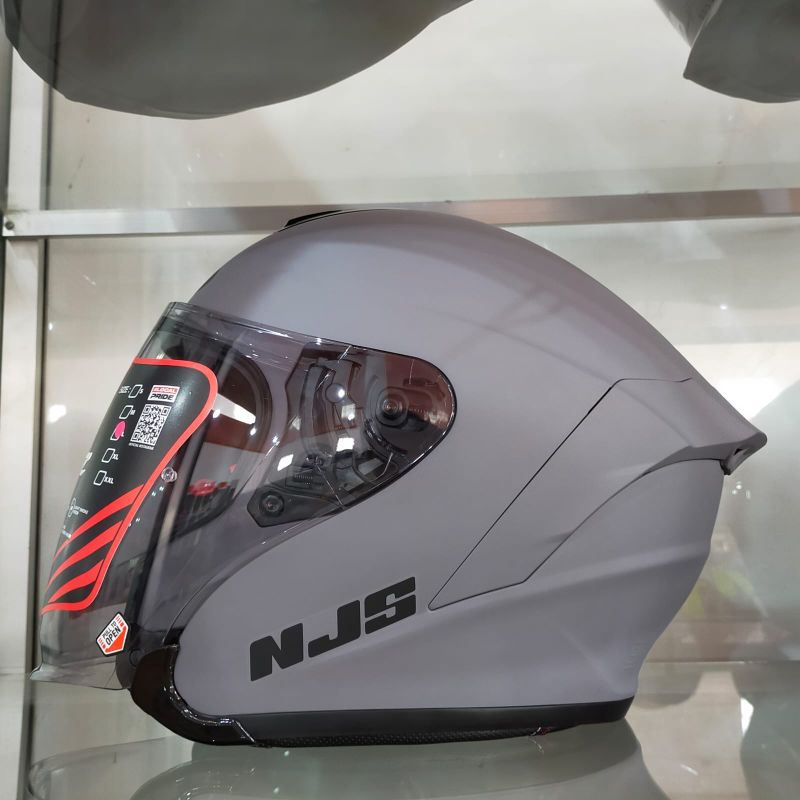 Jual Helm Half Face NJS Kairoz Grey Doff | Shopee Indonesia