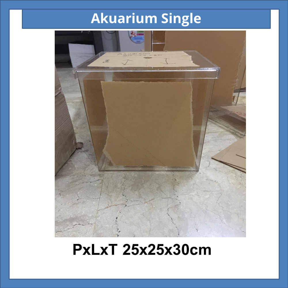 Jual Akuarium Single PxLxT 25x25x30cm | Shopee Indonesia