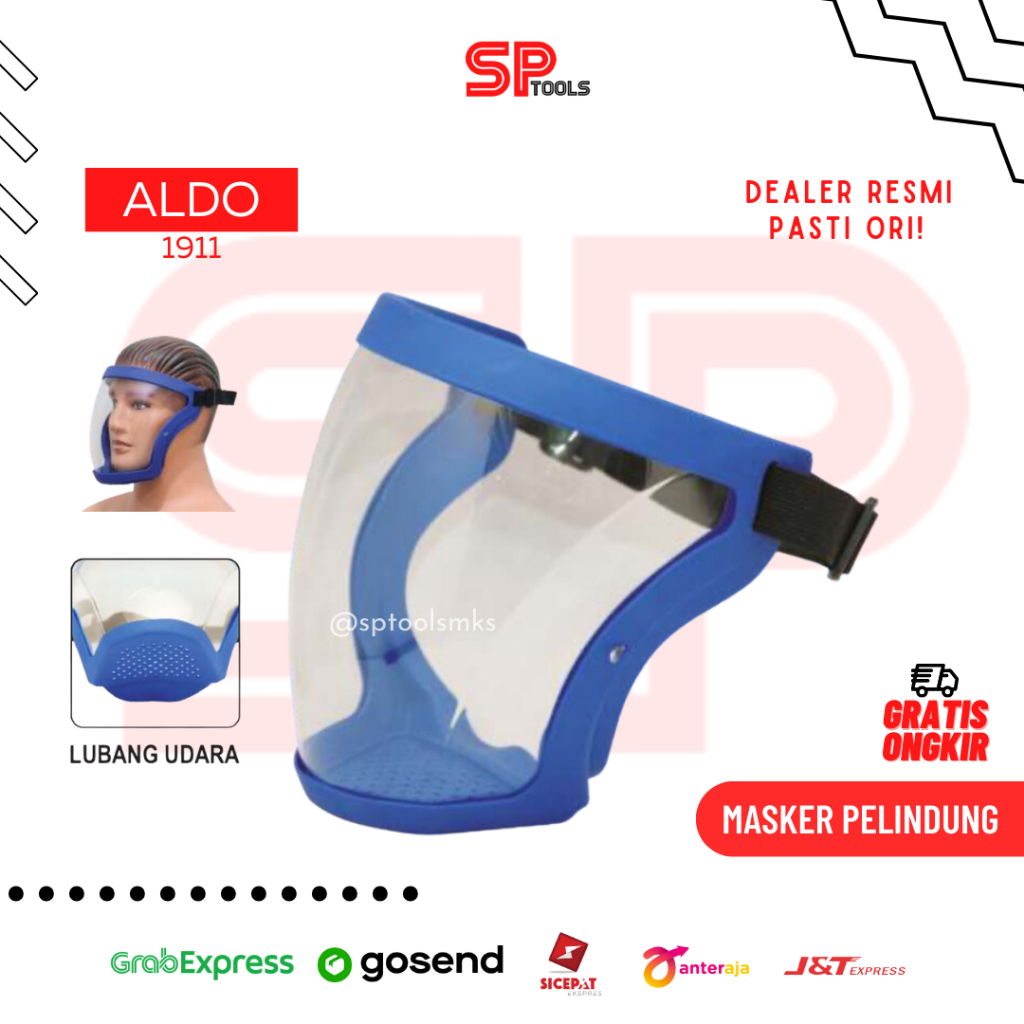 Jual TOPENG KEDOK MASKER PELINDUNG MUKA FACE SHIELD GERINDA / DEBU CAT ...