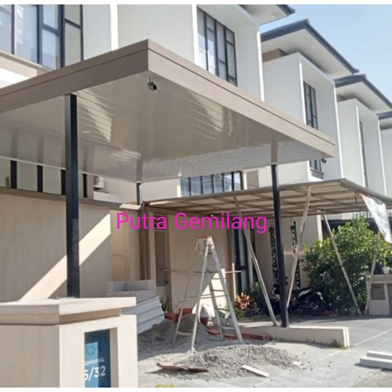 Jual kanopi baja ringan atap alderon rs+plapon pvc terpasang+talang ...
