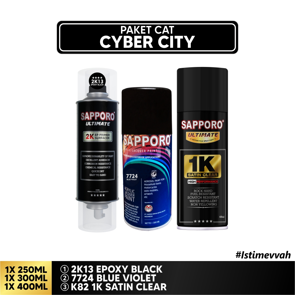 Jual Paket Cat Cyber City / Sapporo Ultimate / Cat Spray Semprot ...
