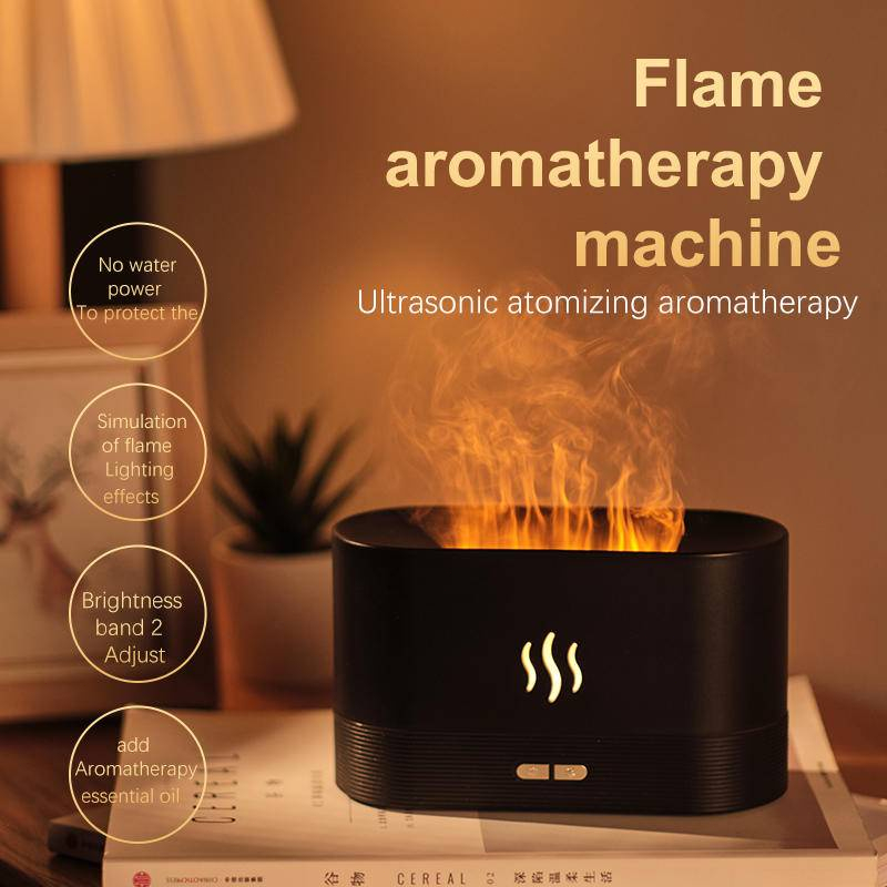 Jual Ultrasonic Air Humidifier Diffuser Ilusi Api USB Simulation Flame ...