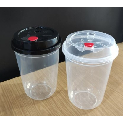 Jual Gelas Plastik PP Cup Injection 16 Oz Oval 500ml (1 Slop isi 25 Pcs ...