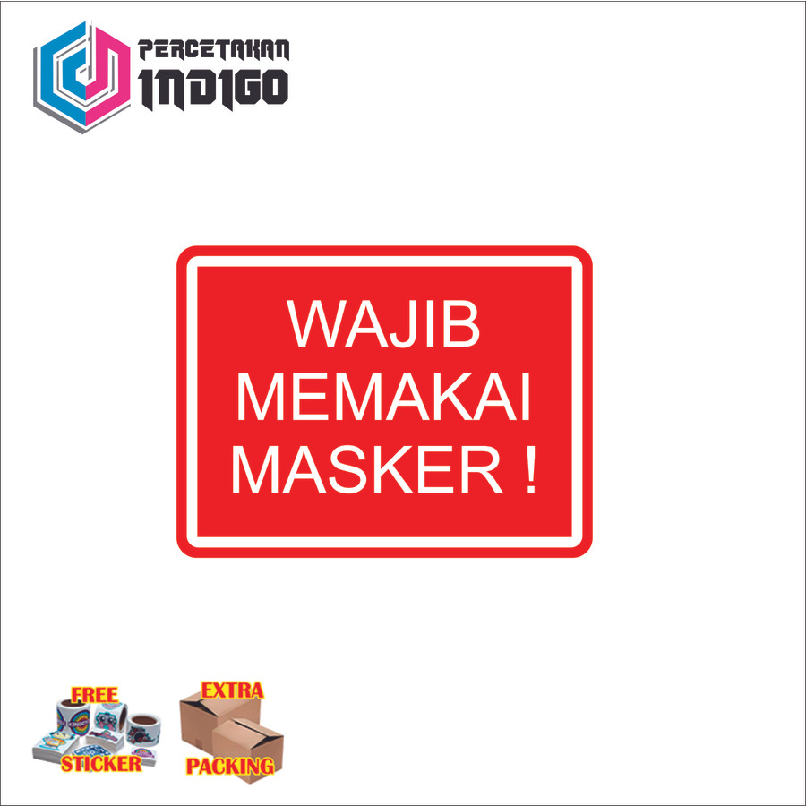 Jual plat alumunium rambu wajib memakai masker | Shopee Indonesia