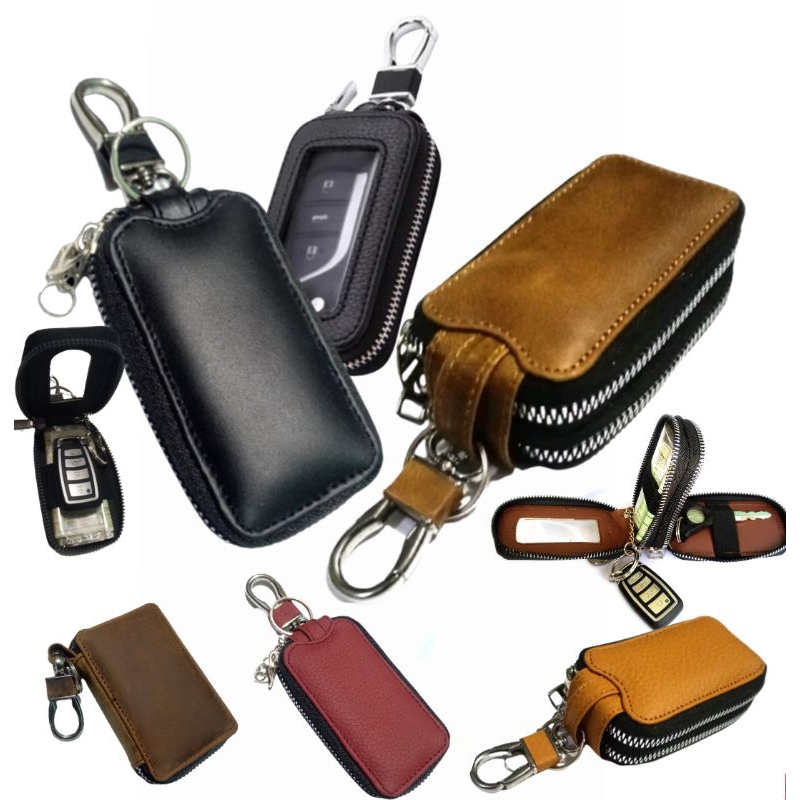 Jual dompet kunci remote keyless mobil kulit asli transparan universal ...