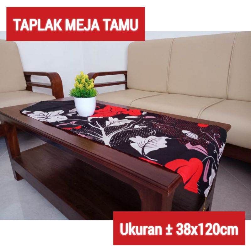 Jual TAPLAK MEJA RUANG TAMU MODEL LANCIP TABLE RUNNER UKURAN ± 38X120 ...