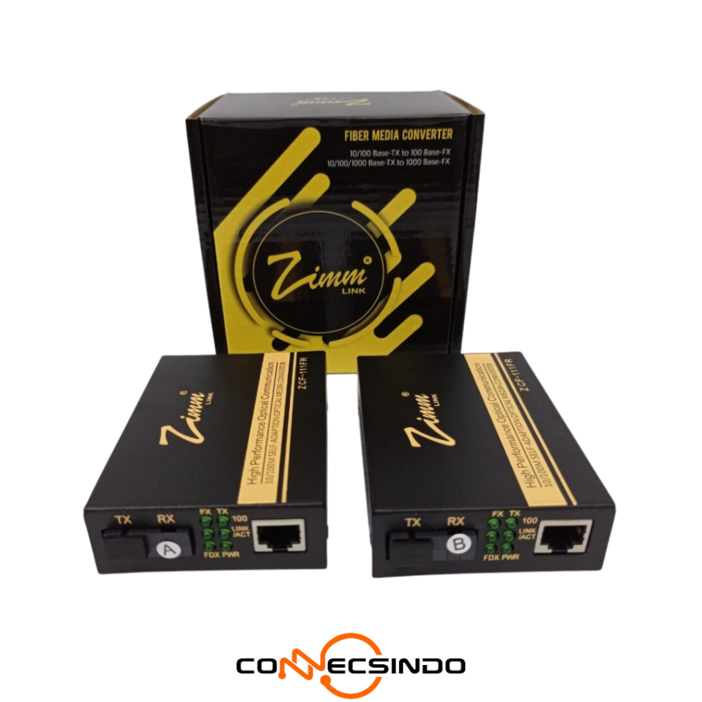 Jual Media Converter Fiber Optik ZIMMLINK ZCF-111FR | Shopee Indonesia