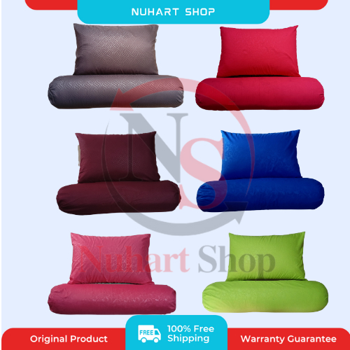 Jual 1 Set Sarung Bantal Sarung Guling Resleting AMCO Sarung Bantal ...