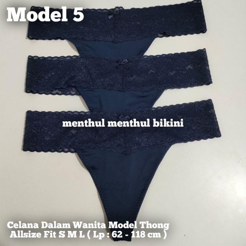 Jual Allsize S M L Celana Dalam Seksi Wanita Gstring G string Thong Sexy Bahan Transparant Dan ...