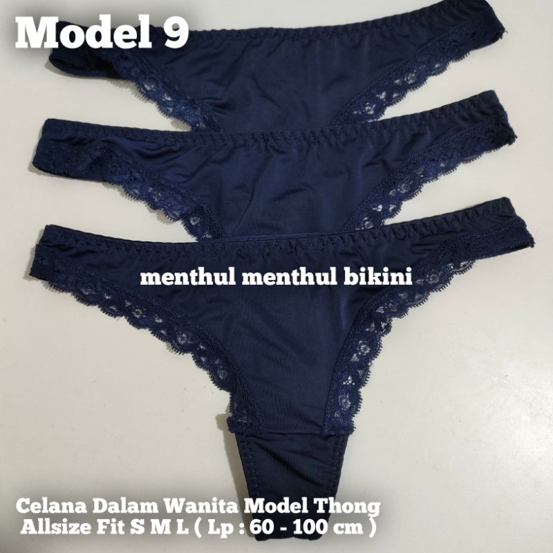 Jual Allsize S M L Celana Dalam Seksi Wanita Gstring G string Thong Sexy Bahan Transparant Dan ...