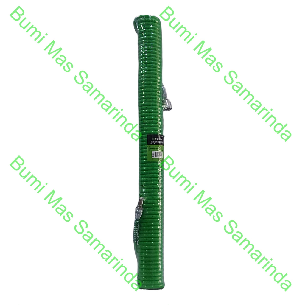 Jual TEKIRO RECOIL HOSE HIJAU 12 M / SELANG ANGIN COMPRESSOR SPIRAL 12M ...