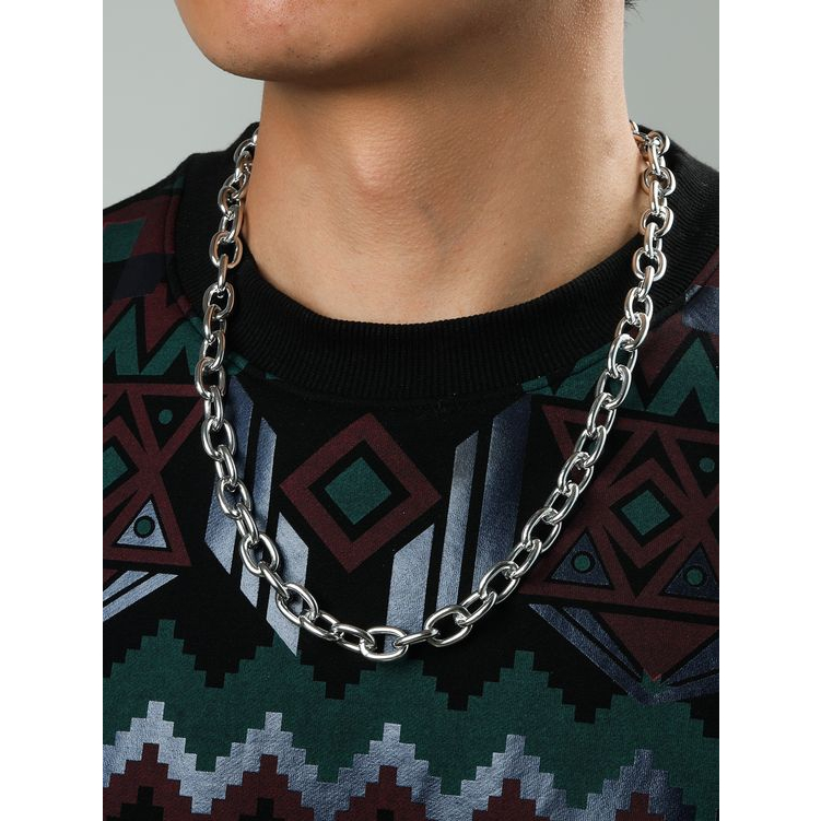 Jual Kalung Titanium Pria Punk Model Rantai Kapal Besar 8mm Panjang ...