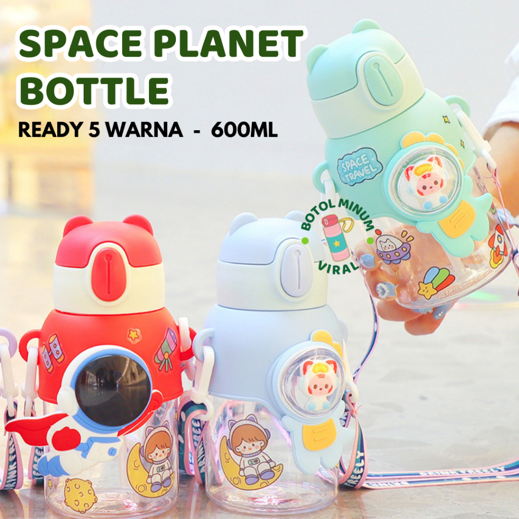 Jual Botol Minum Viral Beruang Korea Tali Sedotan Lucu BPA FREE 700ml ...