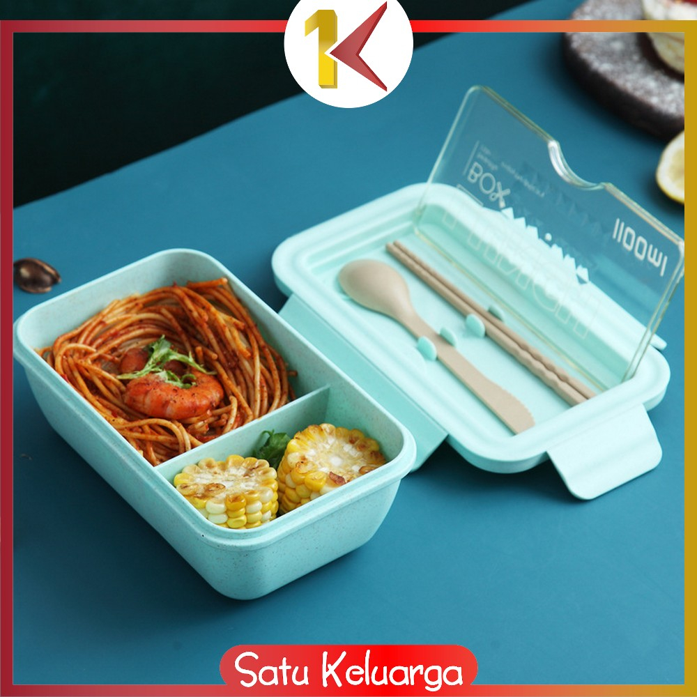 Jual SK-C930 Lunch Box Set 1100ML Free Sendok Sumpit Portable BPA FREE / Tempat Makan Siang ...