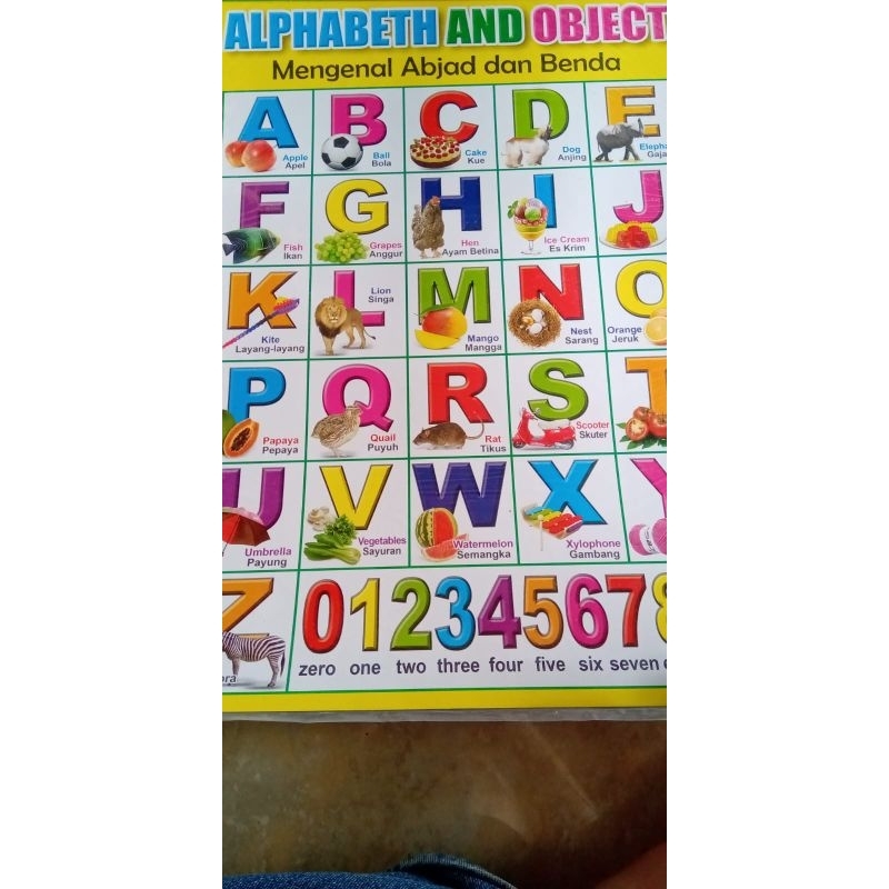 Jual Poster Alphabet And Object | Shopee Indonesia