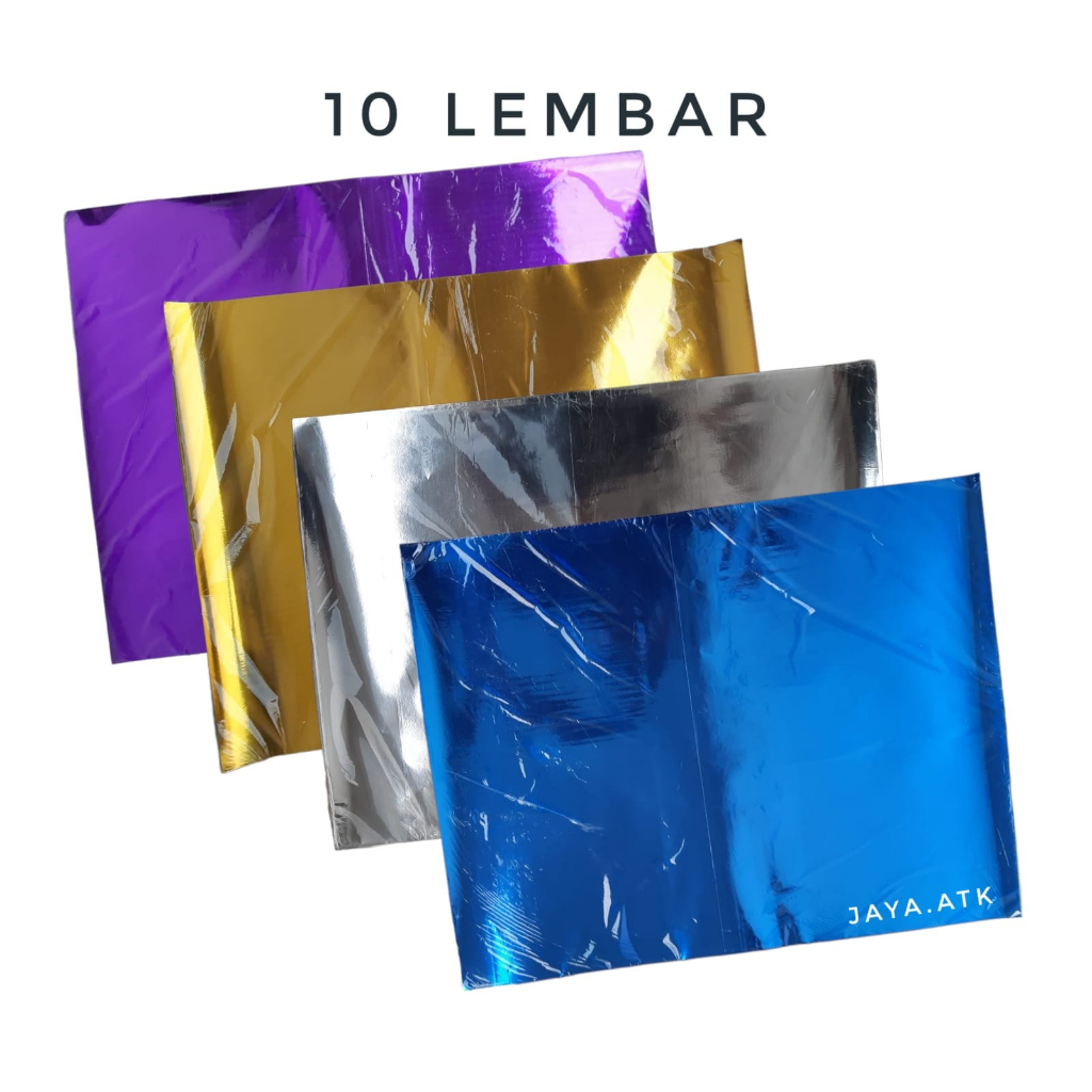 Jual KERTAS KADO HERMES ERMES METALIK 10 LEMBAR 65 X 50 CM EMAS SILVER ...