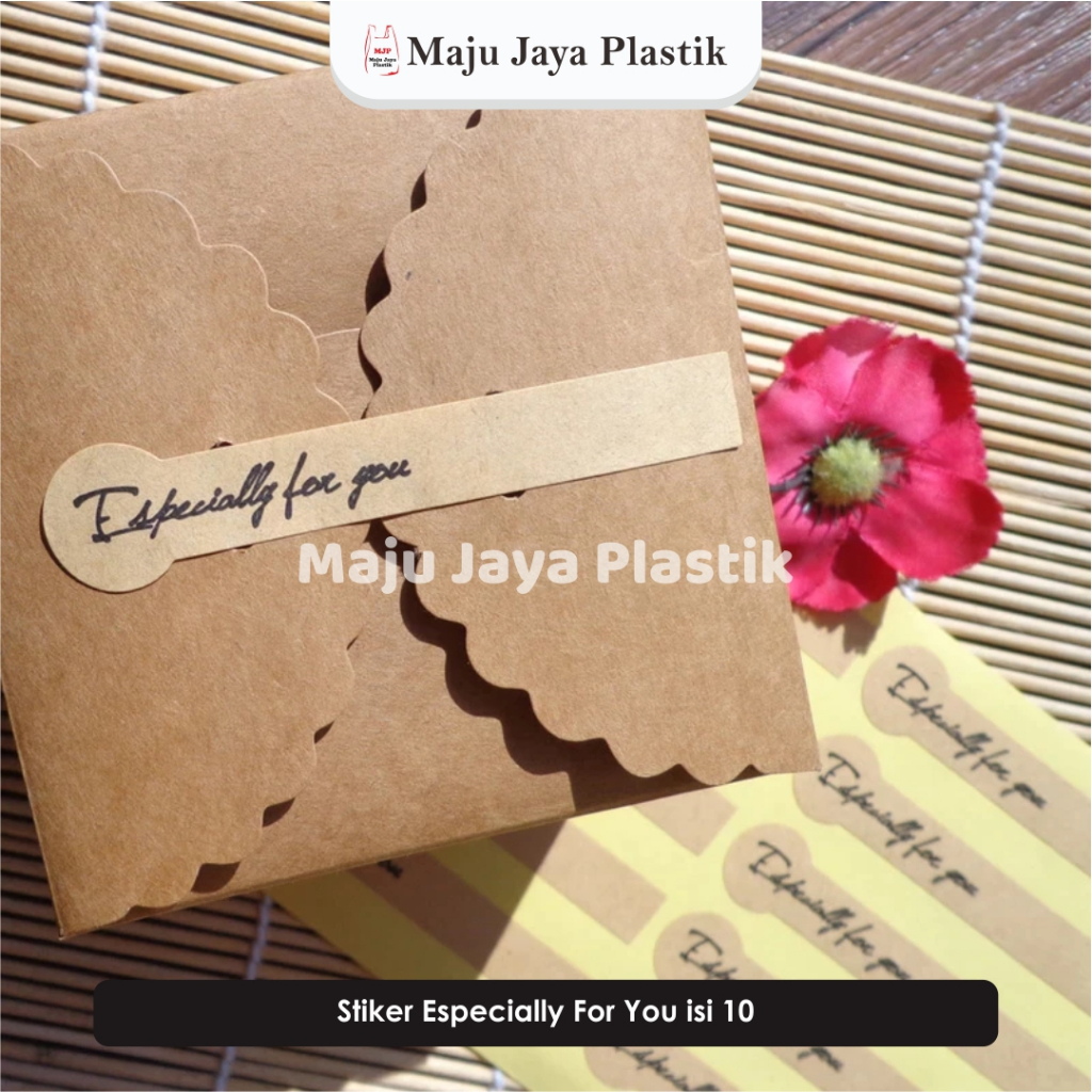 Jual Sticker Panjang Segel Makanan Cake Stiker Thank You Seal label ...