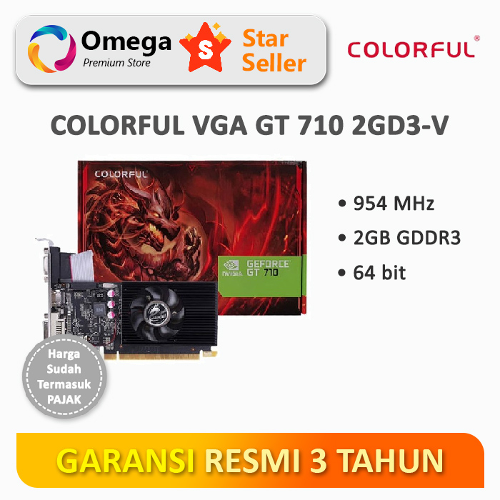 Jual VGA Colorful GeForce GT 710 2GD3-V | Shopee Indonesia