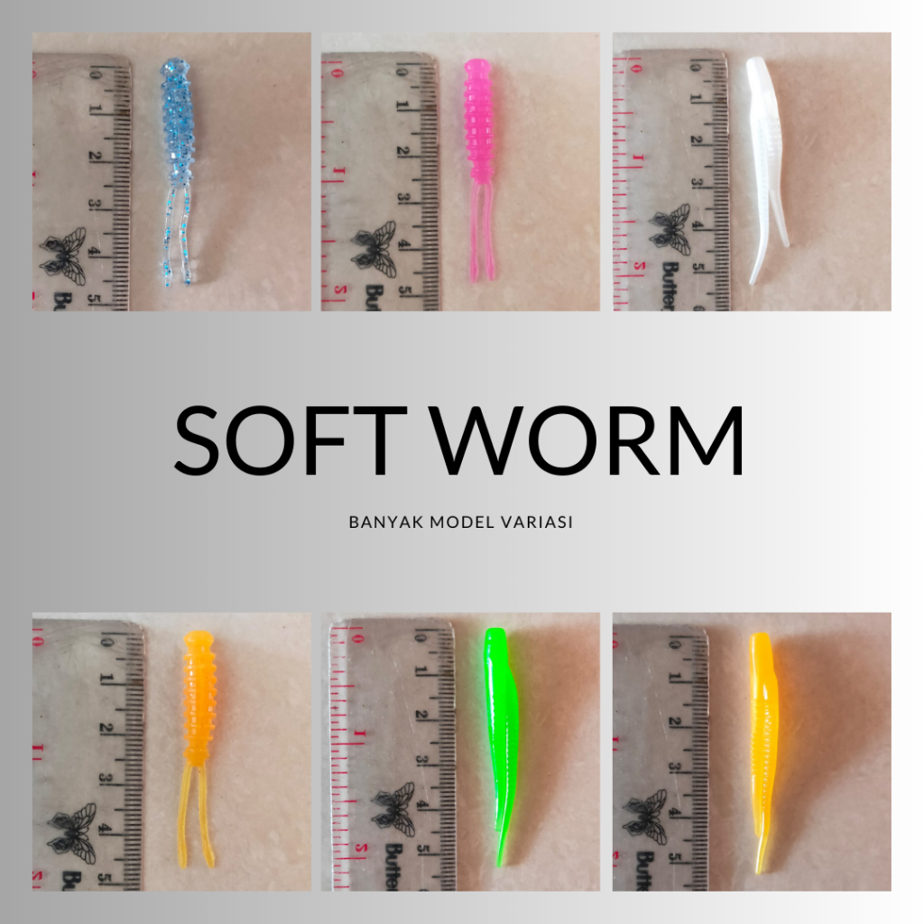 Jual Fishing lure soft lure / soft worm | Shopee Indonesia