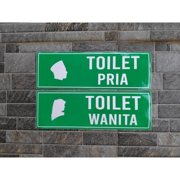 Jual Sign Akrilik Toilet Pria Wanita Ukuran 30x10cm Rambu Akrlilik ...