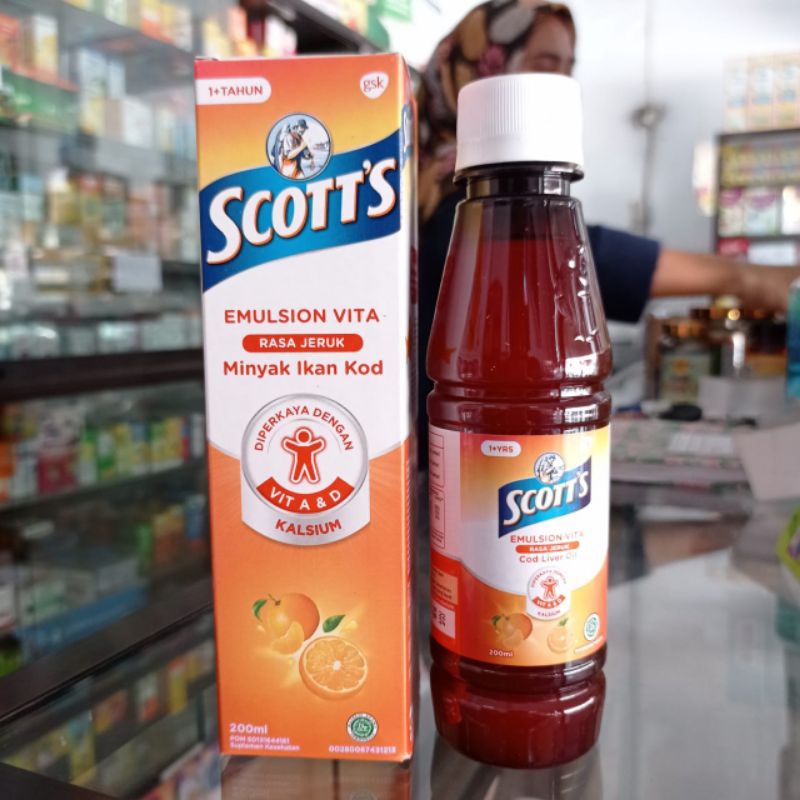 Jual SCOTT'S EMULSION VITA RASA JERUK 200 ML | Shopee Indonesia