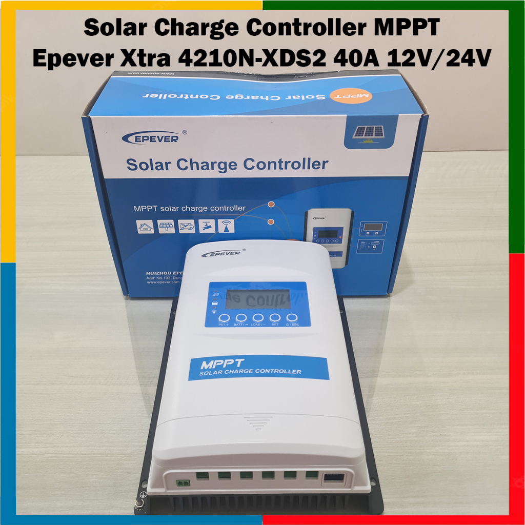 Jual Epever xtra 4210n-xds2 solar charge controller scc real mppt 40a 12/24 | Shopee Indonesia