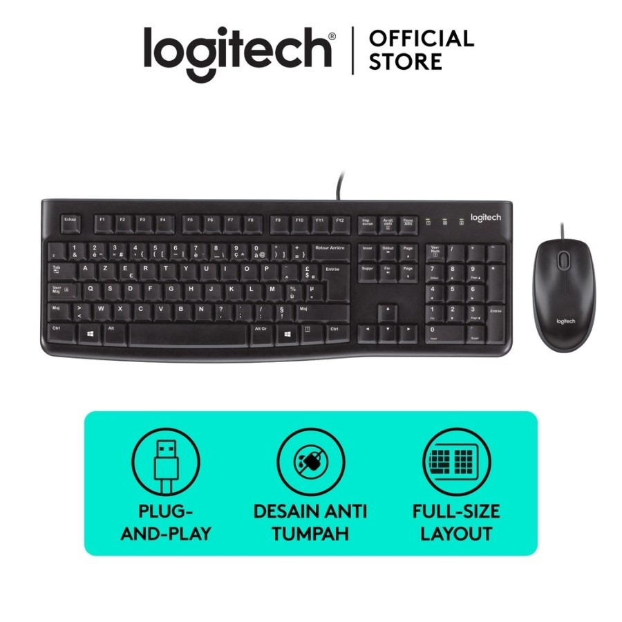 Jual Keyboard Logitech classic MK120 + mouse (USB) | Shopee Indonesia