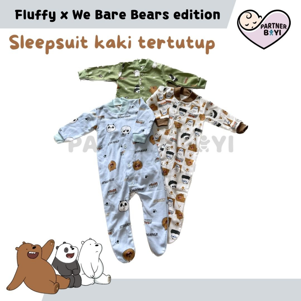 Jual FLUFFY Jumpsuit We Bare Bears Tutup Kaki (1 PCS) | Shopee Indonesia