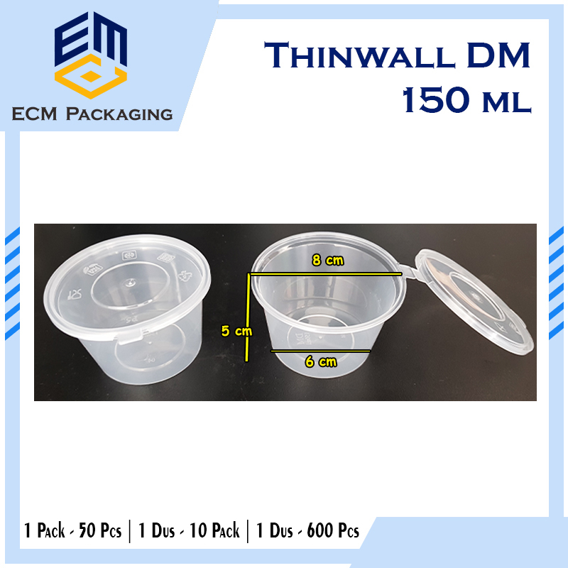 Jual Thinwall DM / Food Container 150ml 50pcs | Shopee Indonesia